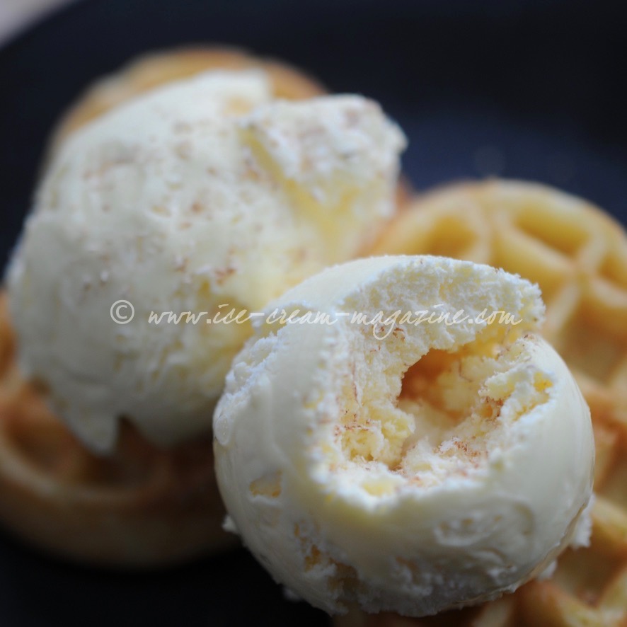 Valentine pancake, fruit kebabs with nutmeg ice cream | ice cream magazines
