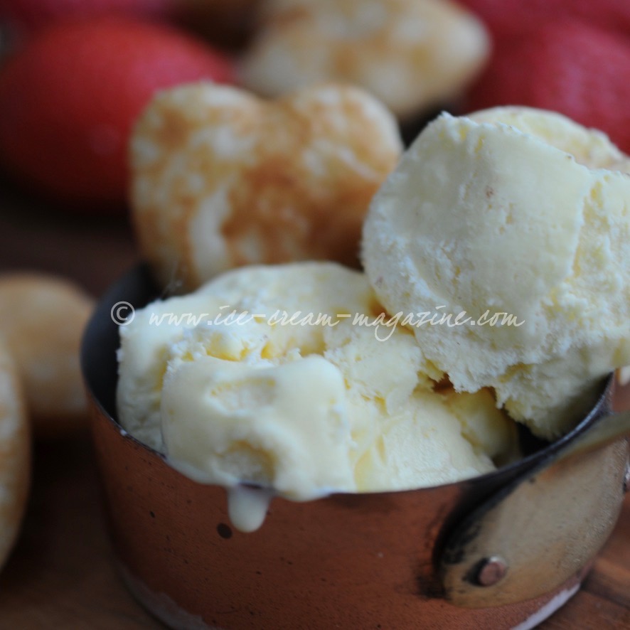 Valentine pancake, fruit kebabs with nutmeg ice cream | ice cream magazines